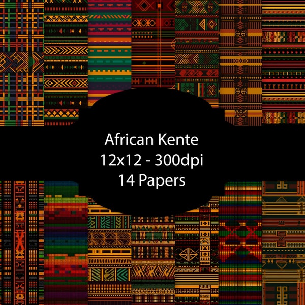 Kente Digital Paper - Etsy