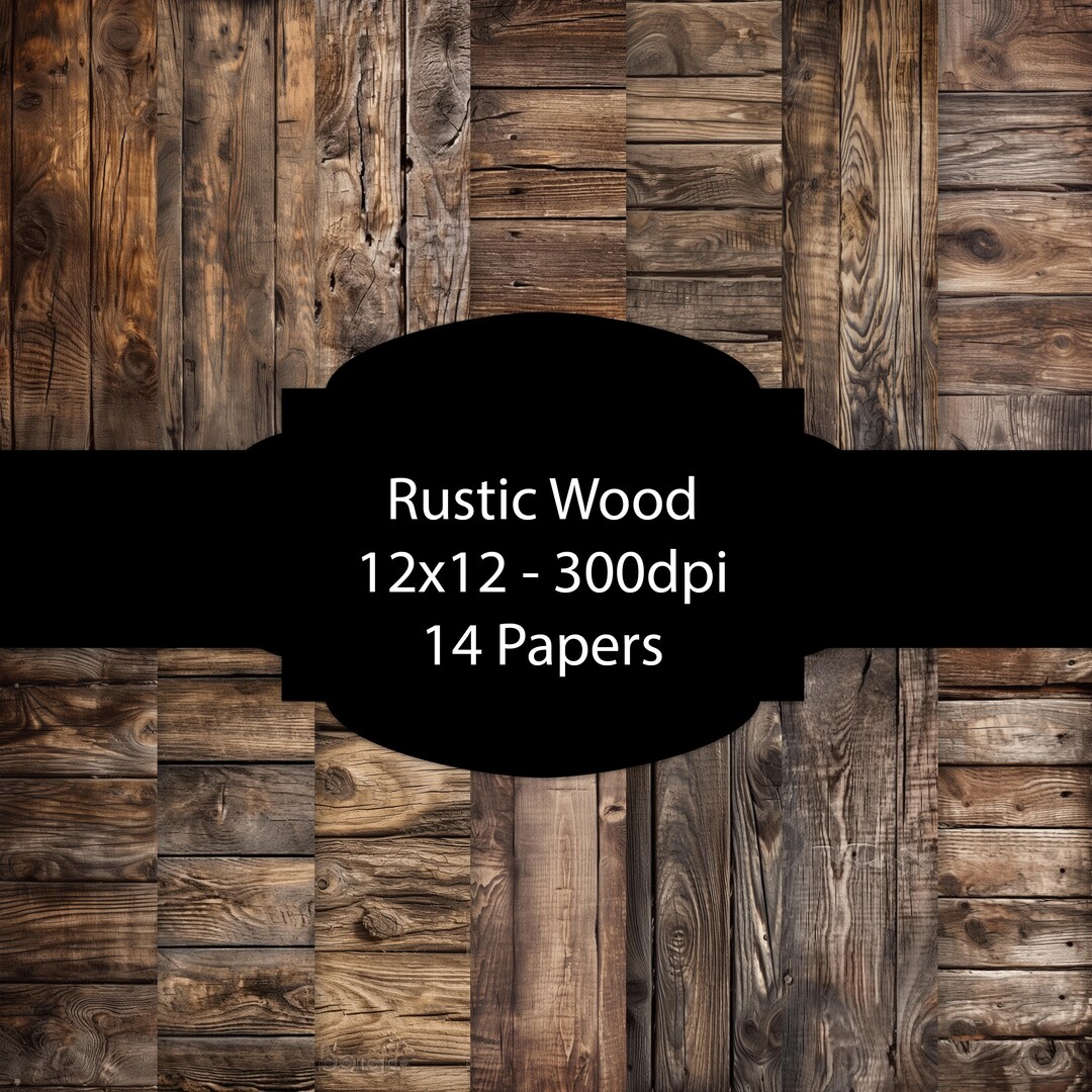 Rustic Wood Digital Paper, Wooden Background, Distressed Wood Paper ...