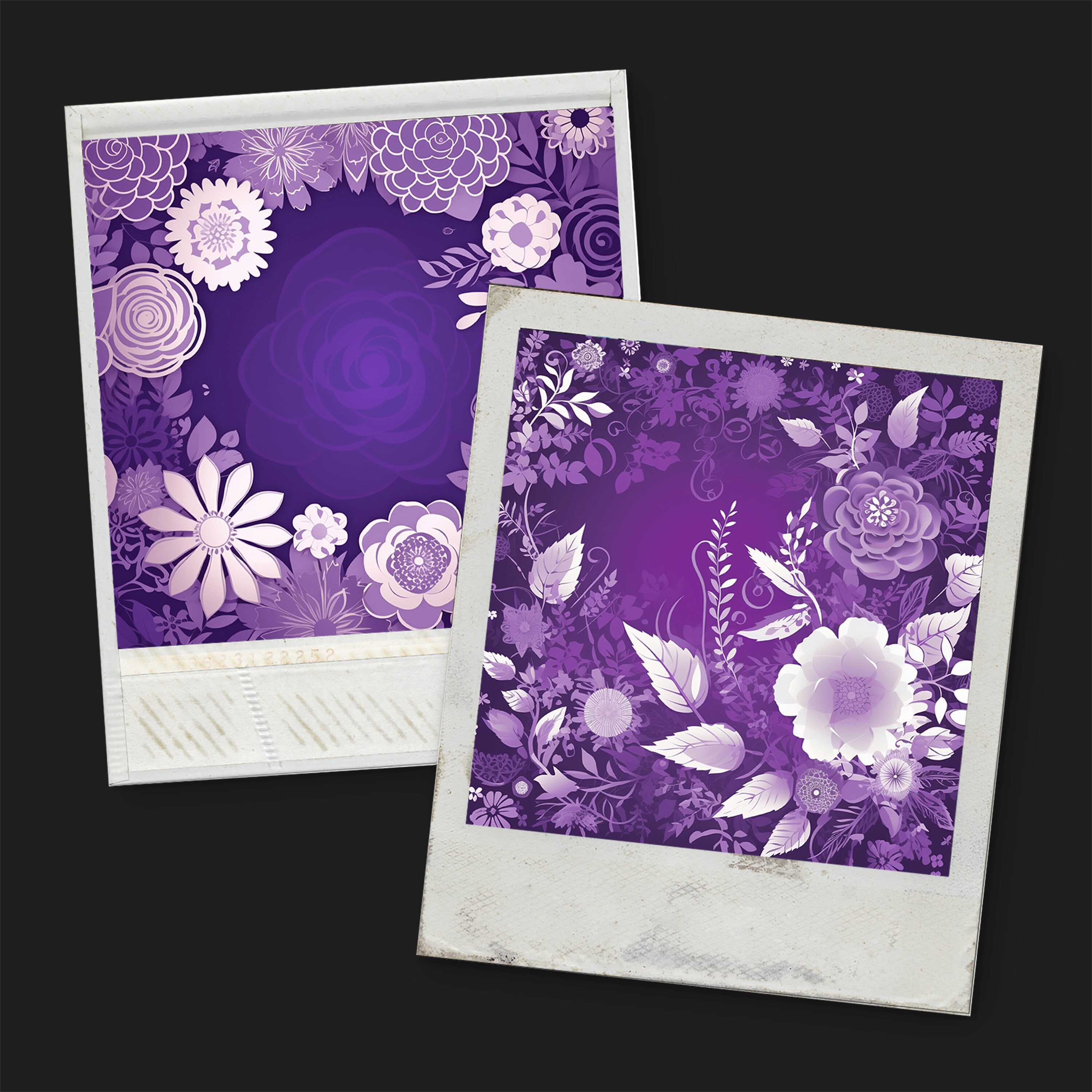 Violet Floral Wedding Digital Paper Flower Background - Etsy