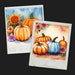 Watercolor Pumpkins and Flowers Digital Paper, Fall Background, Floral ...