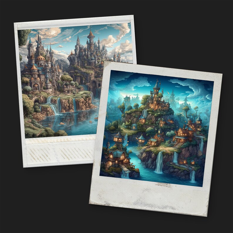 Fantasy Kingdoms Digital Paper Magical Background Beautiful - Etsy