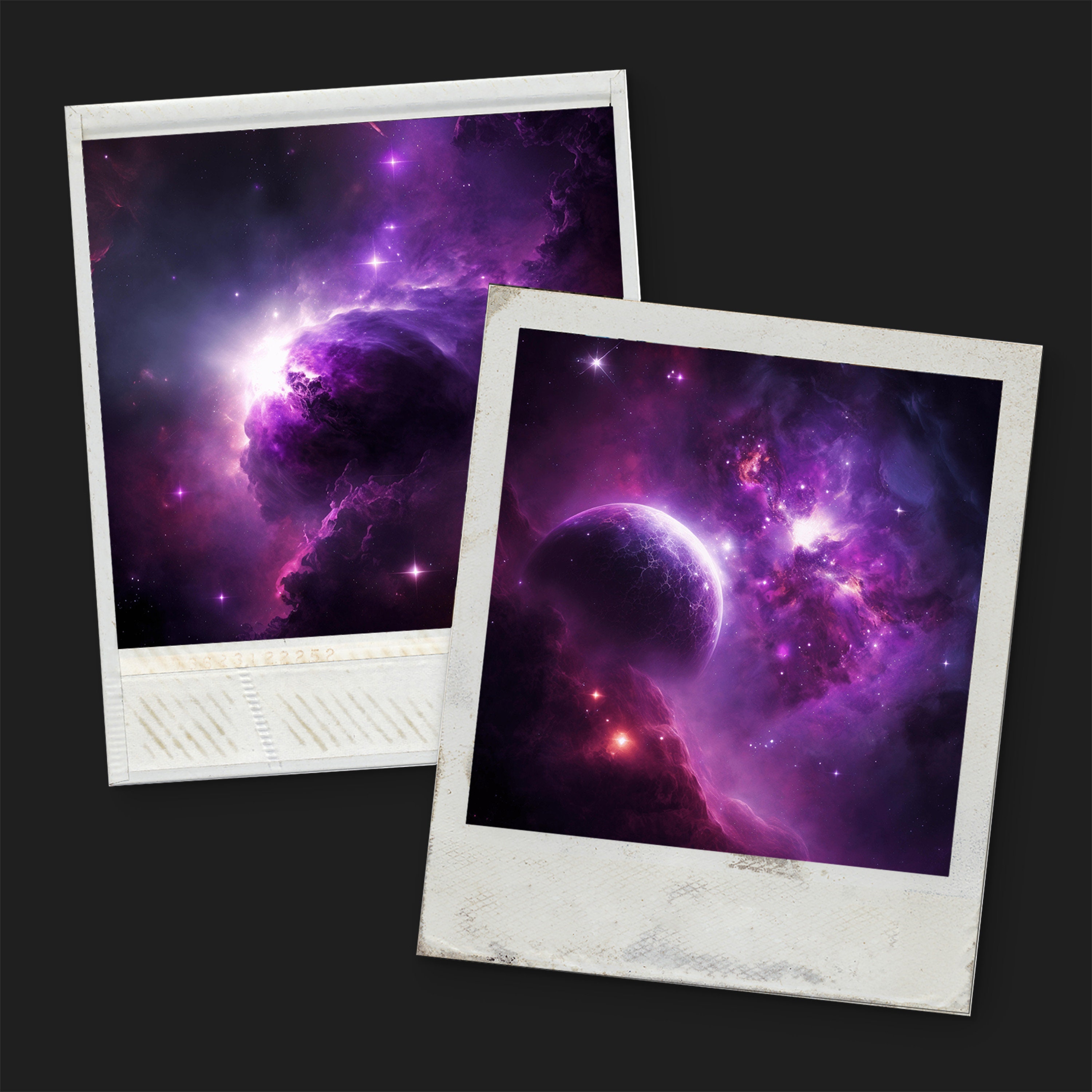 Purple Space Digital Paper, Galaxy Background, Nebula Paper Pack, for ...