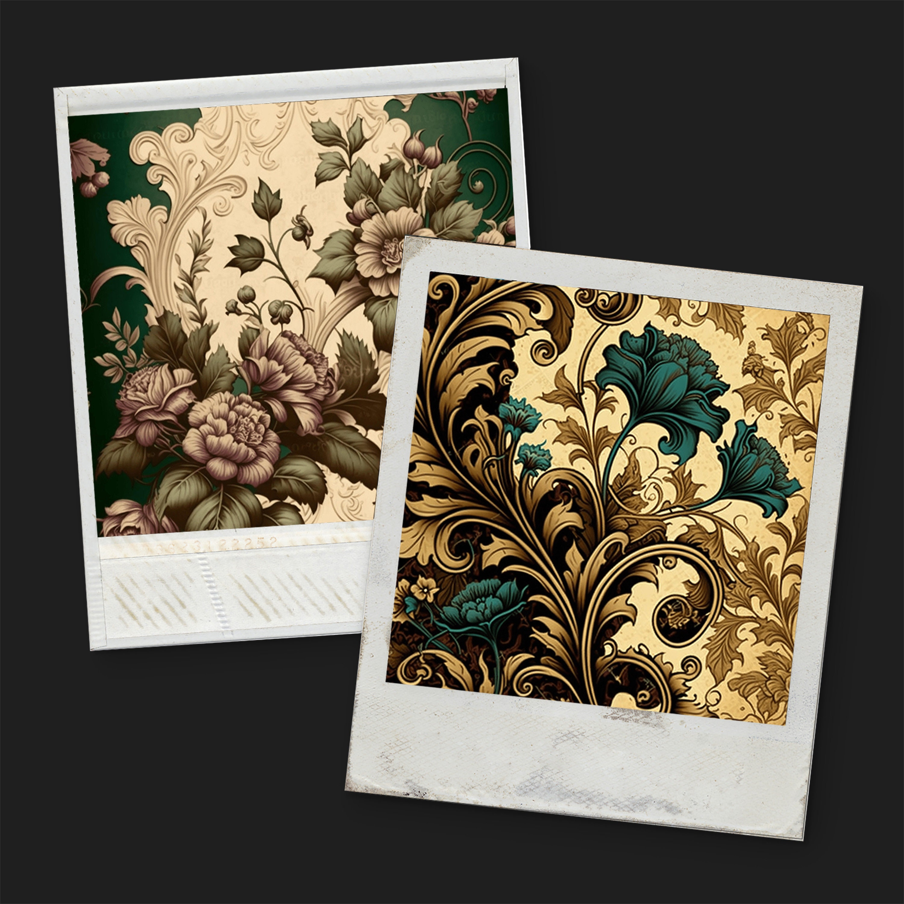 Floral Victorian Digital Paper Flower Background Rose Paper - Etsy