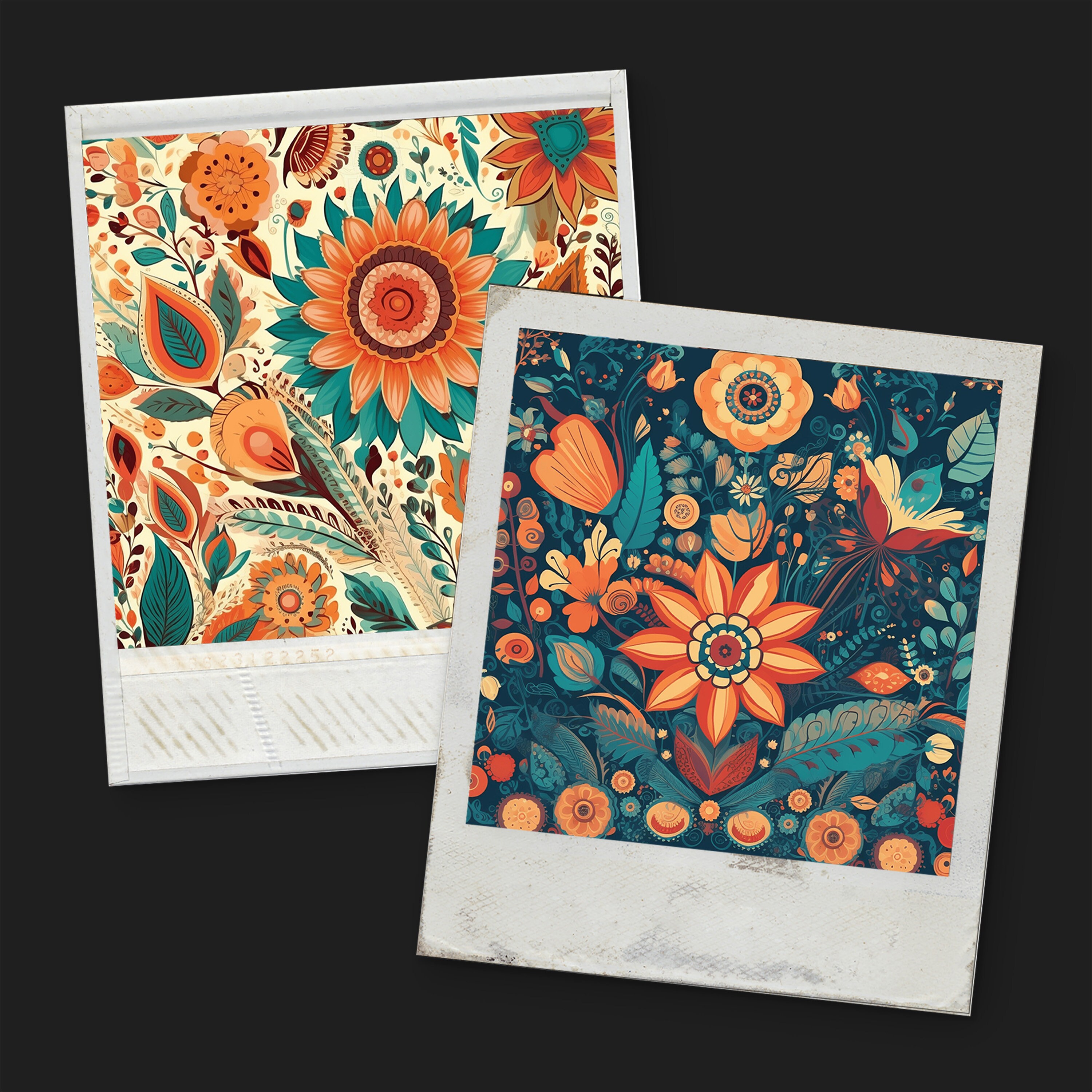 Boho Floral Digital Paper Flower Background Botanical Paper - Etsy