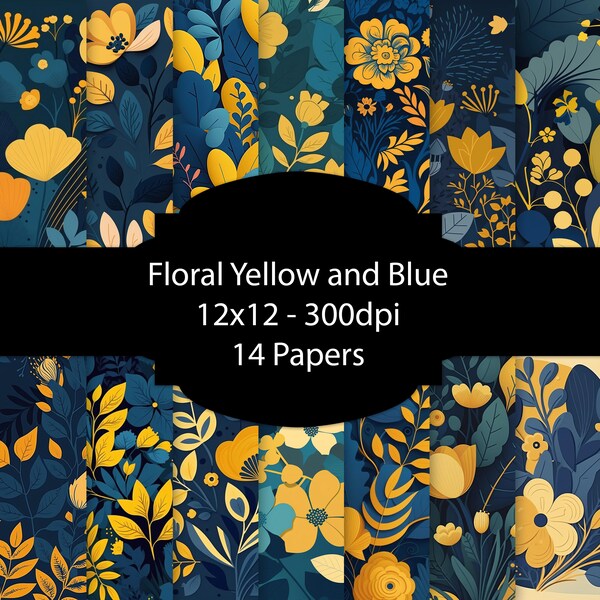 Yellow and Blue - Etsy