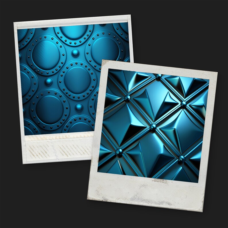 Blue Metal Digital Paper Metallic Background Bright Blue - Etsy