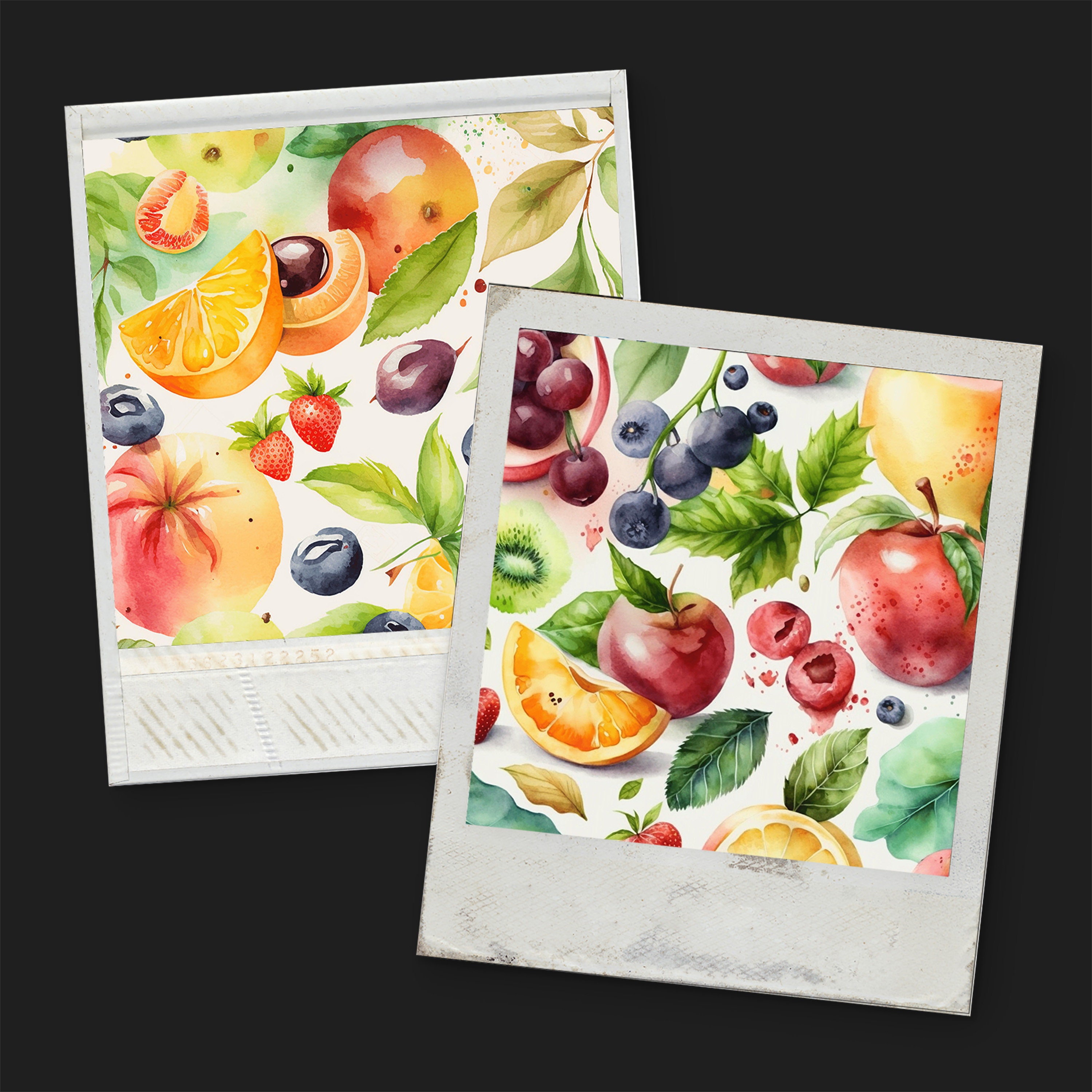 Watercolor Summer Fruit Digital Paper Colorful Background - Etsy