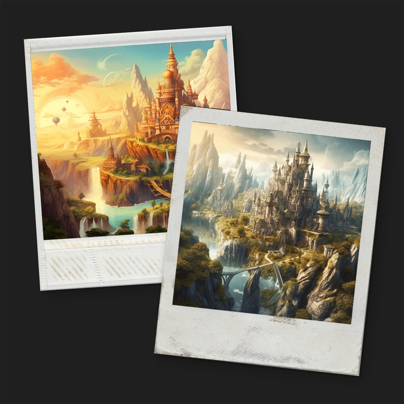 Fantasy Kingdoms Digital Paper Magical Background Beautiful - Etsy