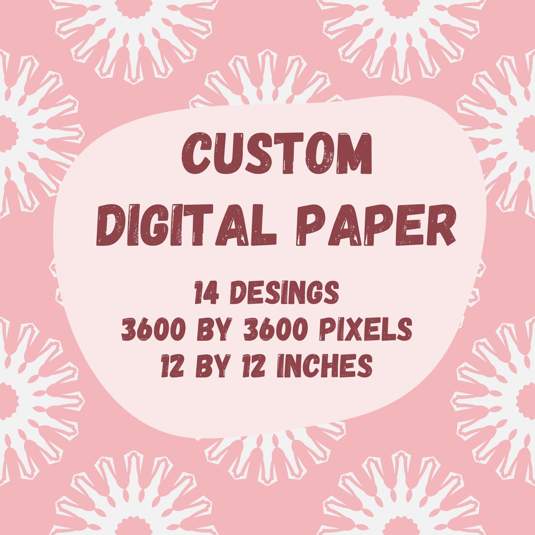Custom Digital Paper, Personalised Package of Graphics, Made-to-order ...