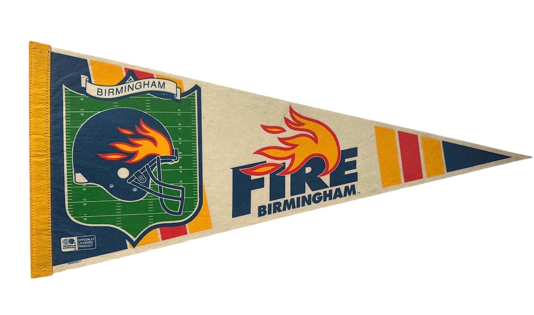 1990's Birmingham Fire Football Pennant World League 30" Wincraft - Etsy
