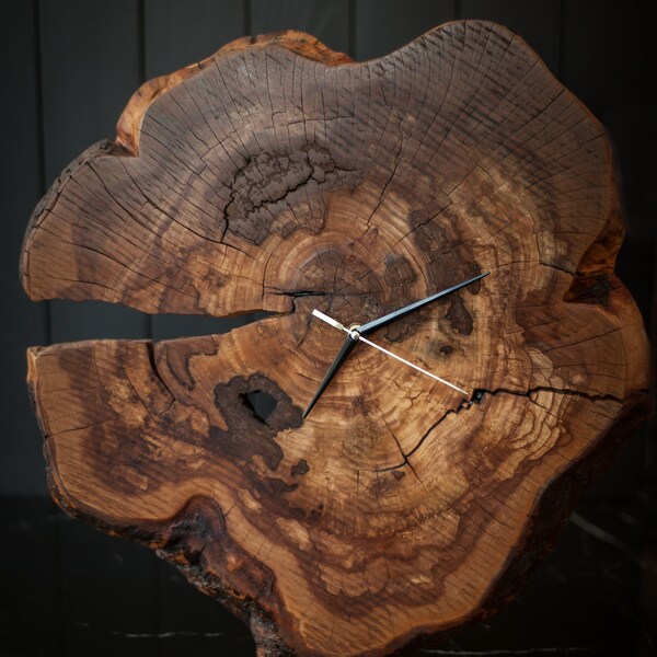 Natural Wood Clock - Etsy