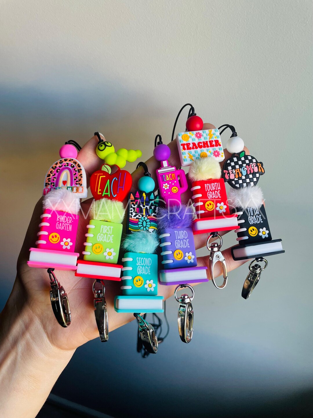 Teacher Lanyard, Beaded Lanyard, Teacher Accessories, Silicone Focal ...