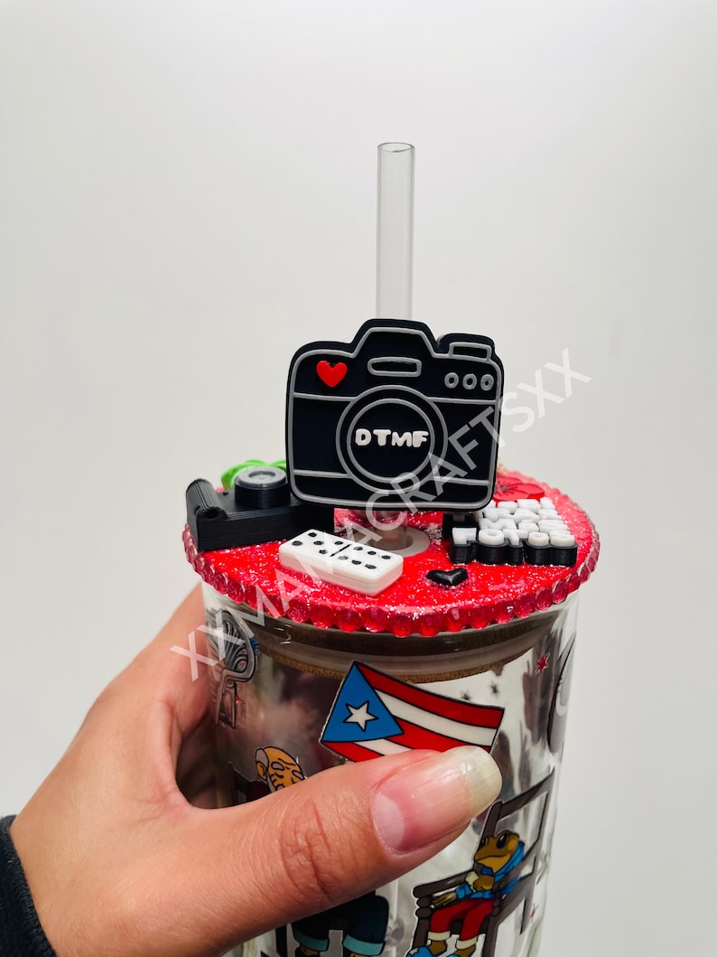 DTMF Camera Straw Topper: Benito Fan Tumbler Charm - Etsy