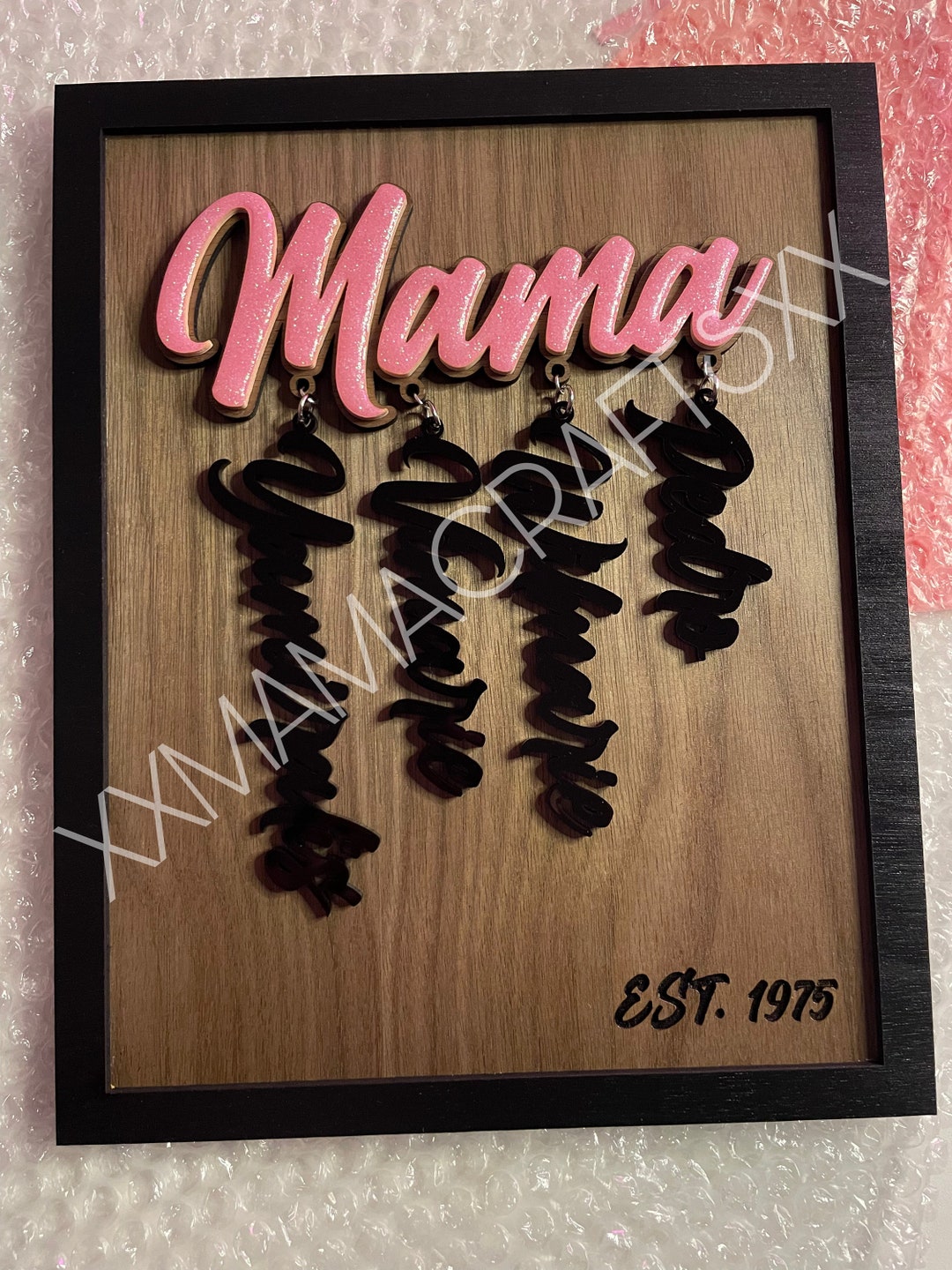 Mama Wood Sign, Laser Cut Sign, Personalized, Acrylic Sign, Mama ...