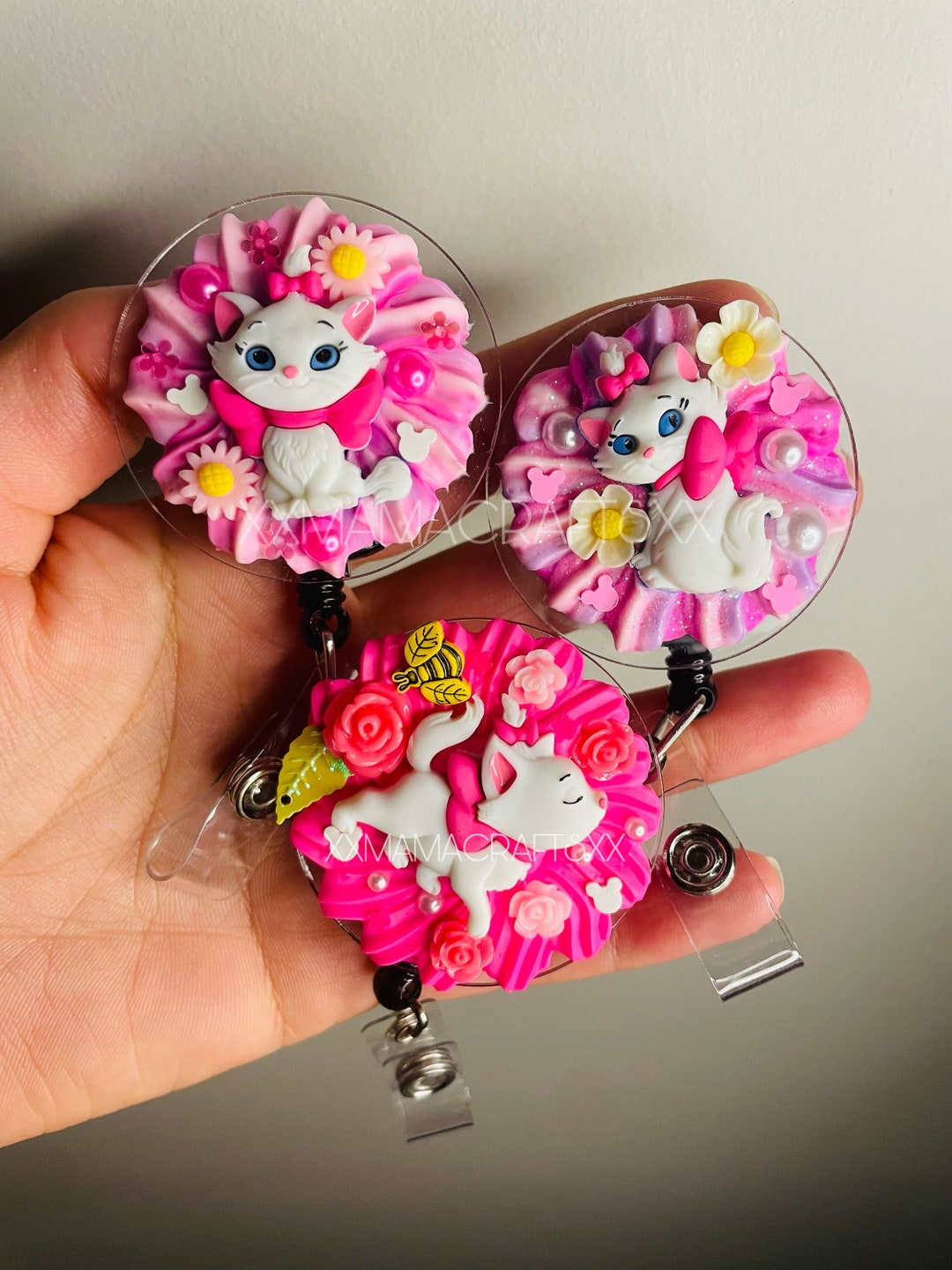 Cute Kitty Badge Reel, Marie , Nurse Accessories, Badge Reel, Nurses ...
