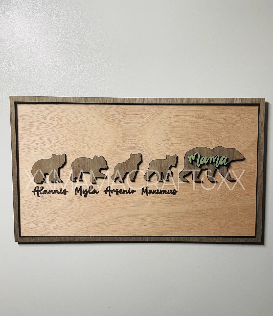 Mama Bear Sign, Personalized, Mothers Day Gift, Mama Gift, Cubs, Wood ...