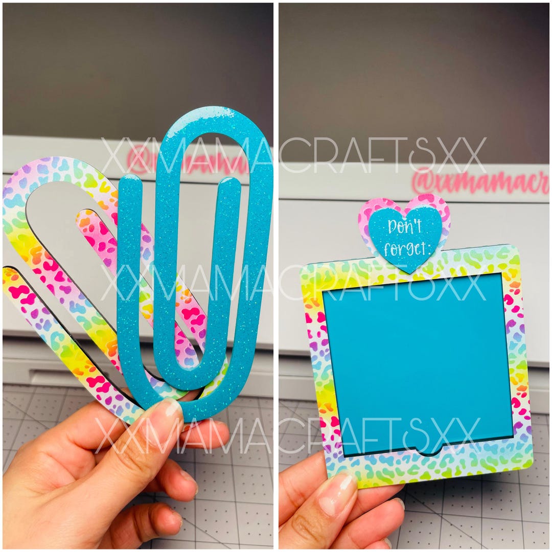 Jumbo Paperclip, Sticky Notepad Holder, Acrylic Bookmark, Acrylic ...