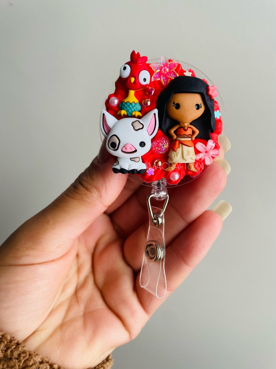 Moana Badge Reel,badge Reel,nurse Accessories,decoden,id Badge Holder ...