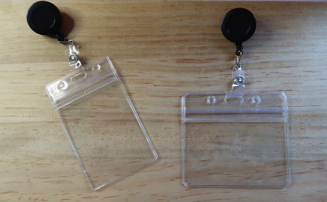 Transparent PVC Badge Holder, Waterproof ID Badge Holder, PVC Badge ...