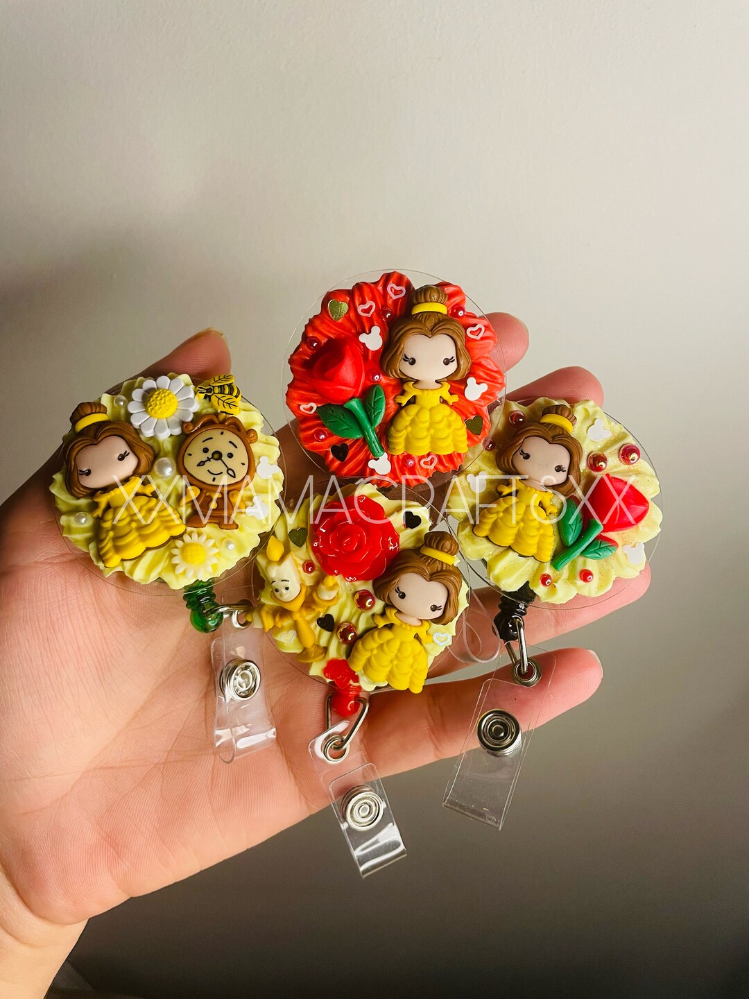 Princess Belle Badge Reel, Princess, Nurse Accessories, Badge Reel ...