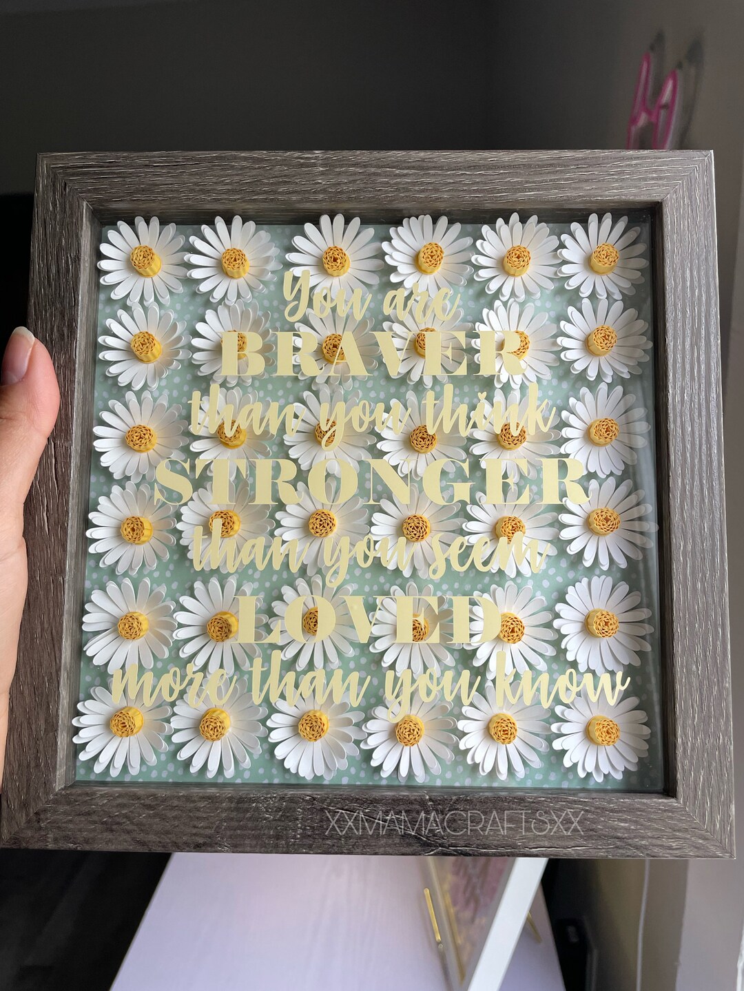 Daisy Frame, Positive Affirmation, Gift Idea, Spring Decor, Mothers Day ...