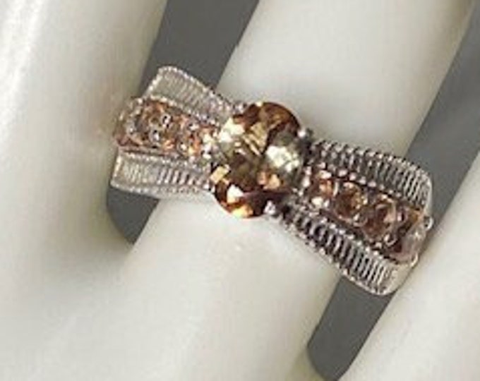 Beautiful Morganite Gemstones in Sterling Silver Ring Size 7 1/4 US STS ...