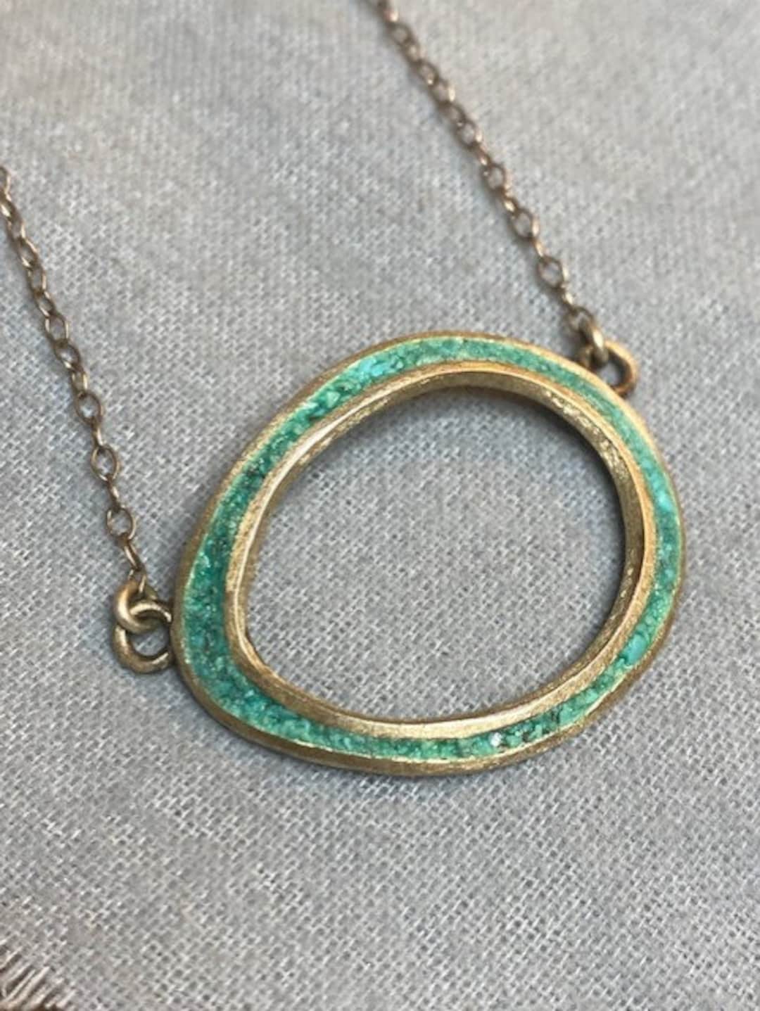 Vintage Modernist David Urso Signed Crushed Turquoise and Sterling ...