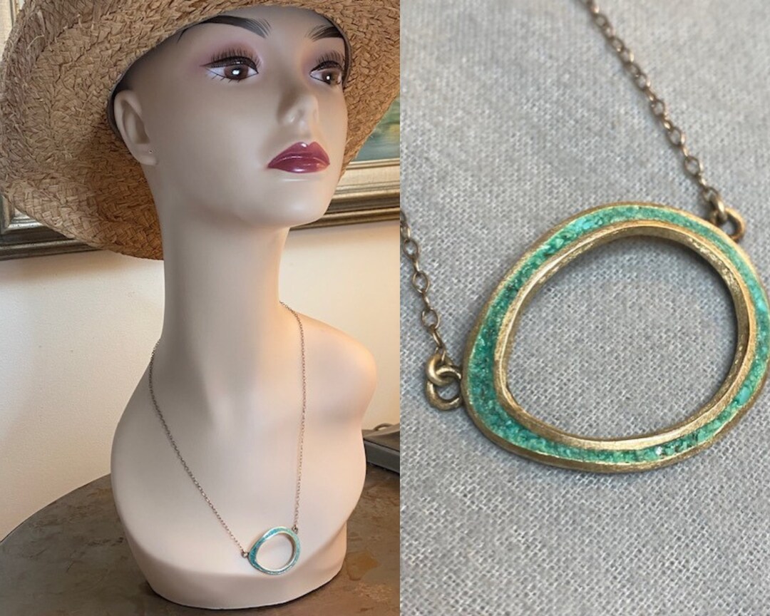 Vintage Modernist David Urso Signed Crushed Turquoise and Sterling ...