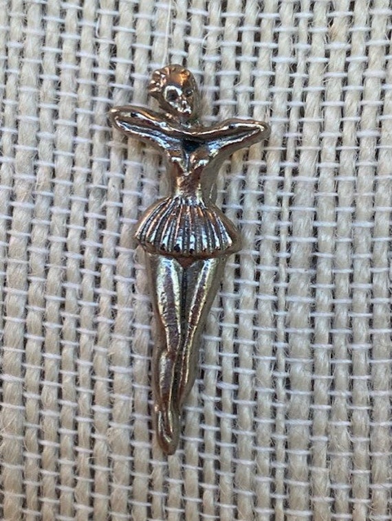 Tiny Silver Plated Ballerina Ballet Dancer Stick Pin … - Gem