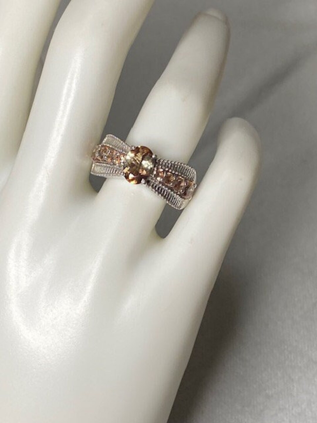 Beautiful Morganite Gemstones in Sterling Silver Ring Size 7 1/4 US STS ...