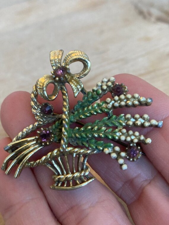 Vintage scottish lucky heather - Gem