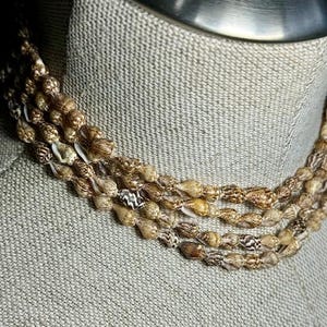Natural Tiny Snail Shell Necklace Long Strand Boho Hippie Vibe Beach ...