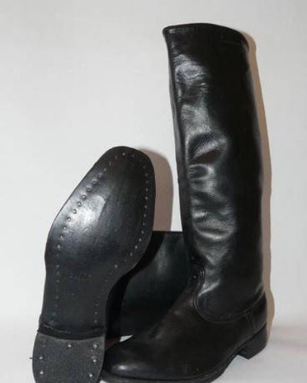 Red Army Russian Military Black Leather General Boots Vintage - Etsy