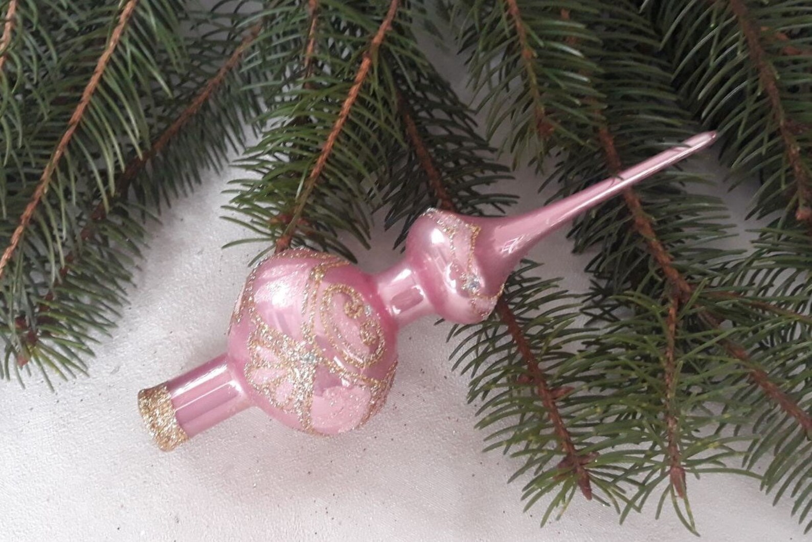 Small Christmas Glass Tree Topper 8 Inches Tree Topper - Etsy