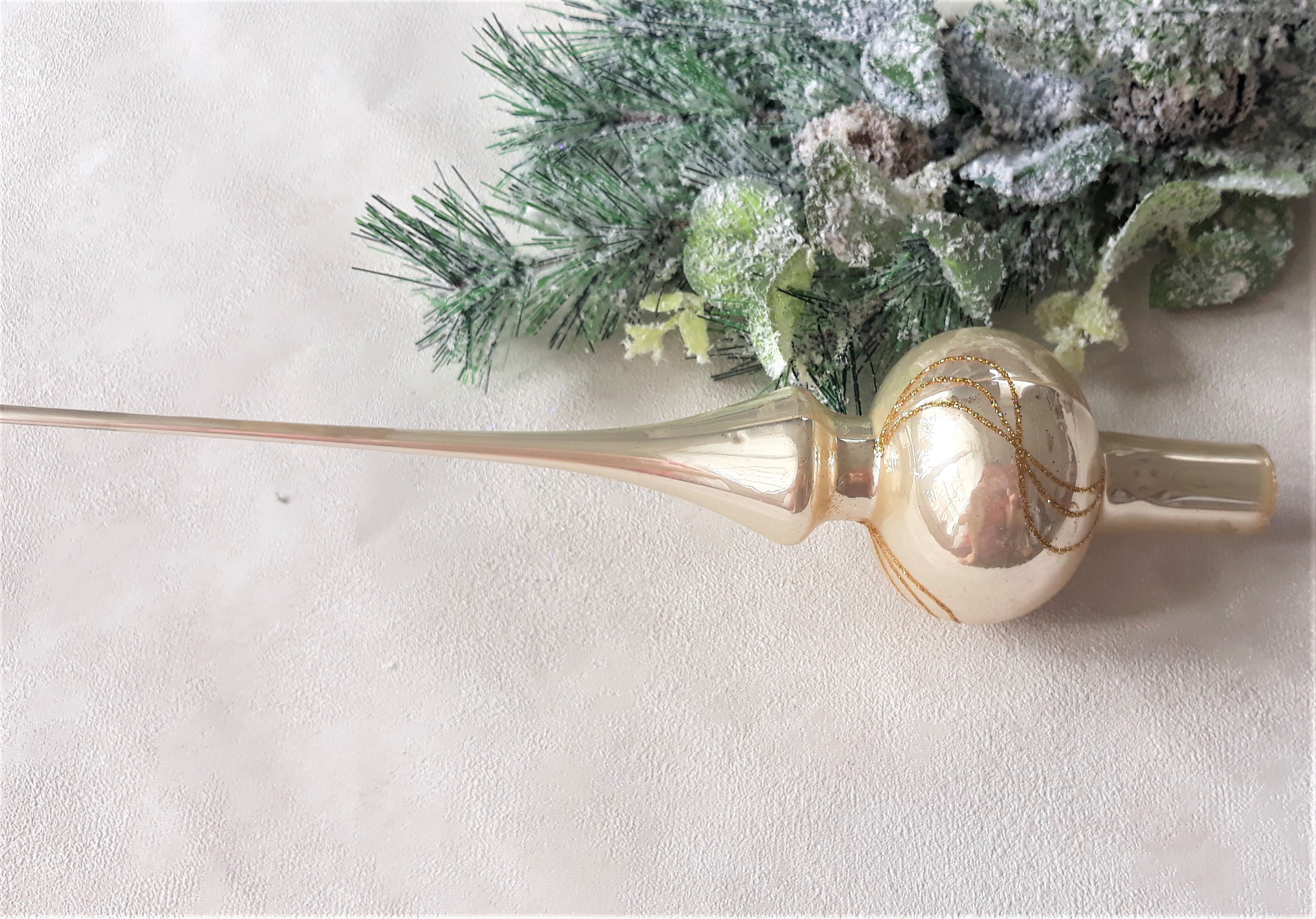 Vintage Christmas Glass Tree Topper 10 Inches Tree Topper - Etsy