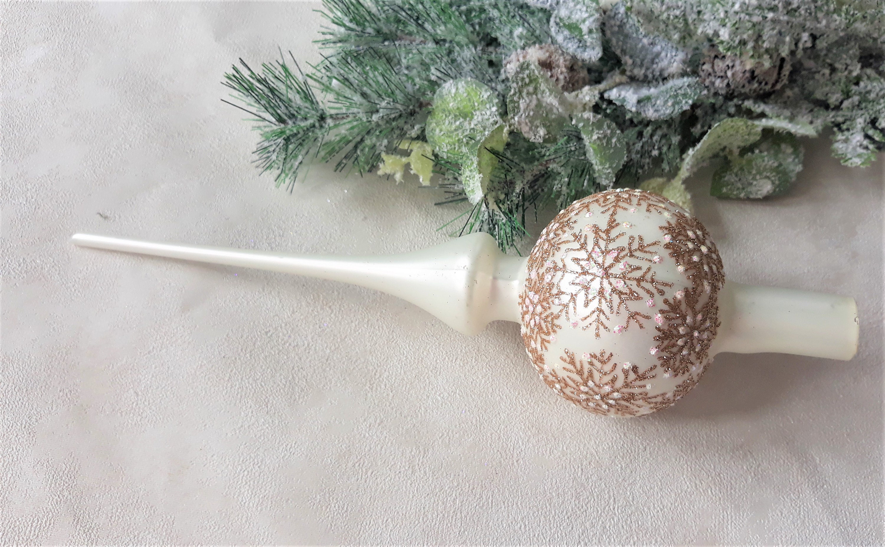 Vintage Christmas Glass Tree Topper 10 Inches Tree Topper - Etsy