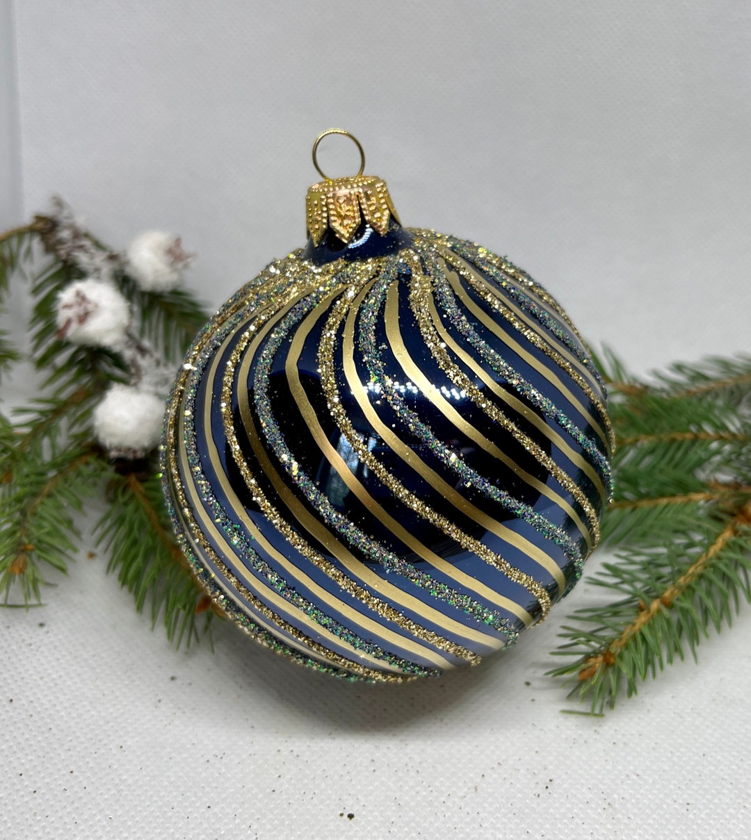 Christmas Glass Ball, Glitter Xmas Ornaments, Blown Christmas Ball, the ...