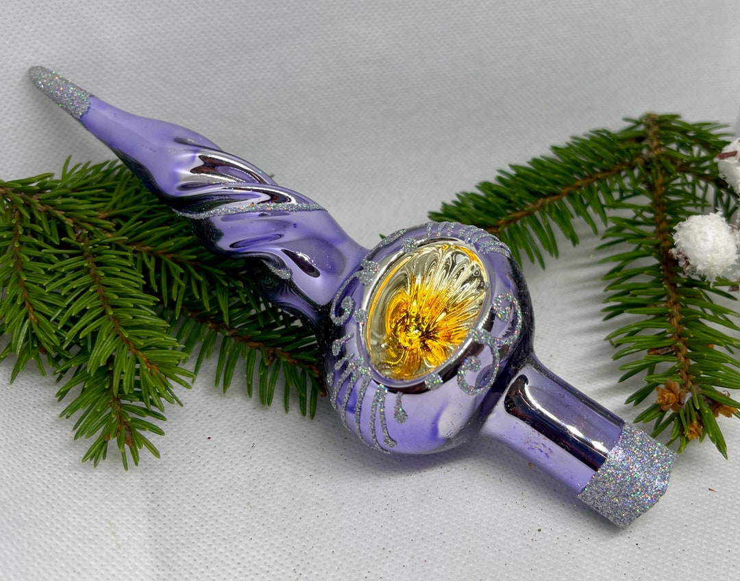 Glass Tree Topper for Christmas Tree Mercury Glass Finial Christmas ...
