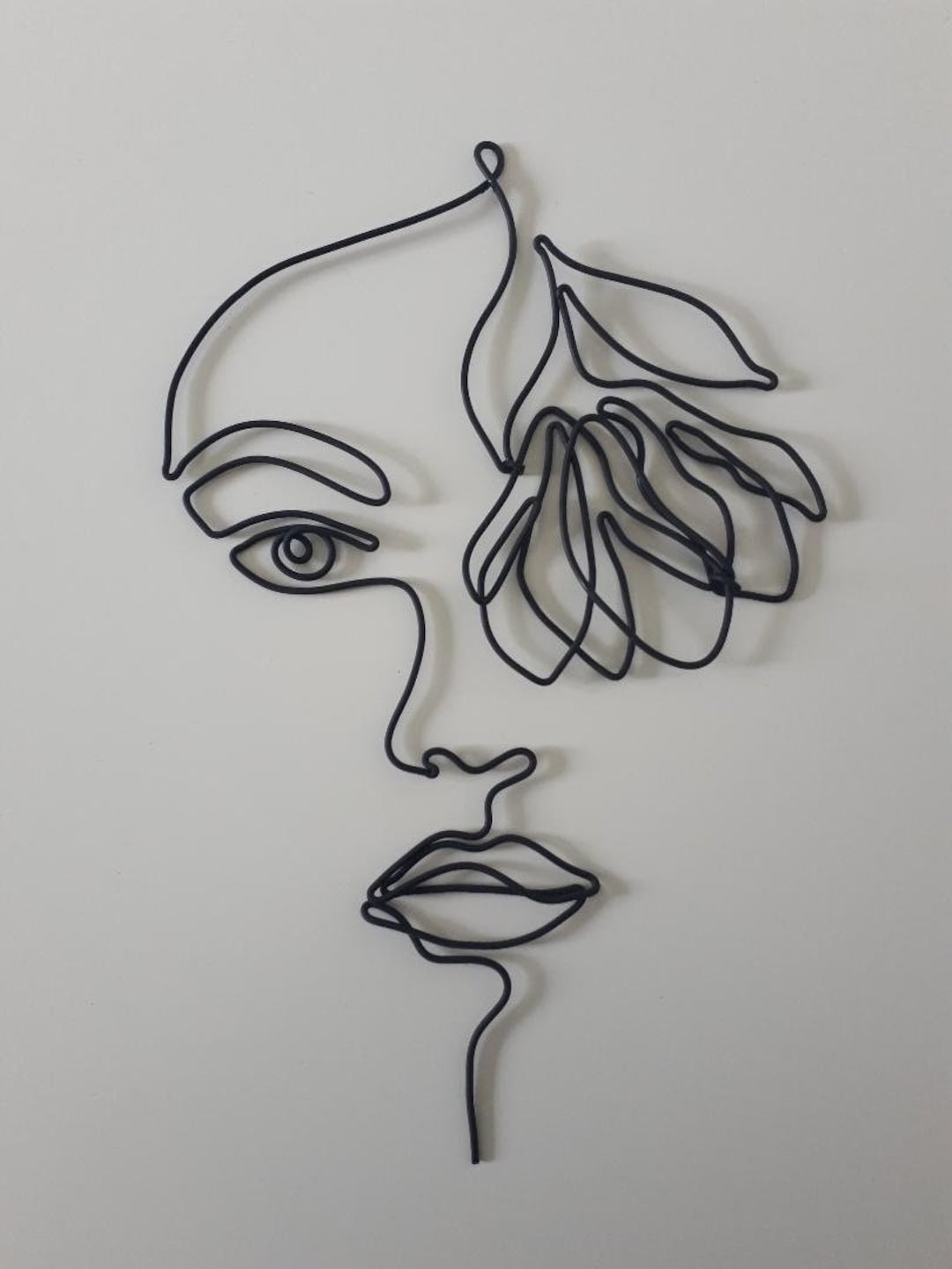 Woman Face in Aluminum Wire Wall Decoration Wire Metal - Etsy