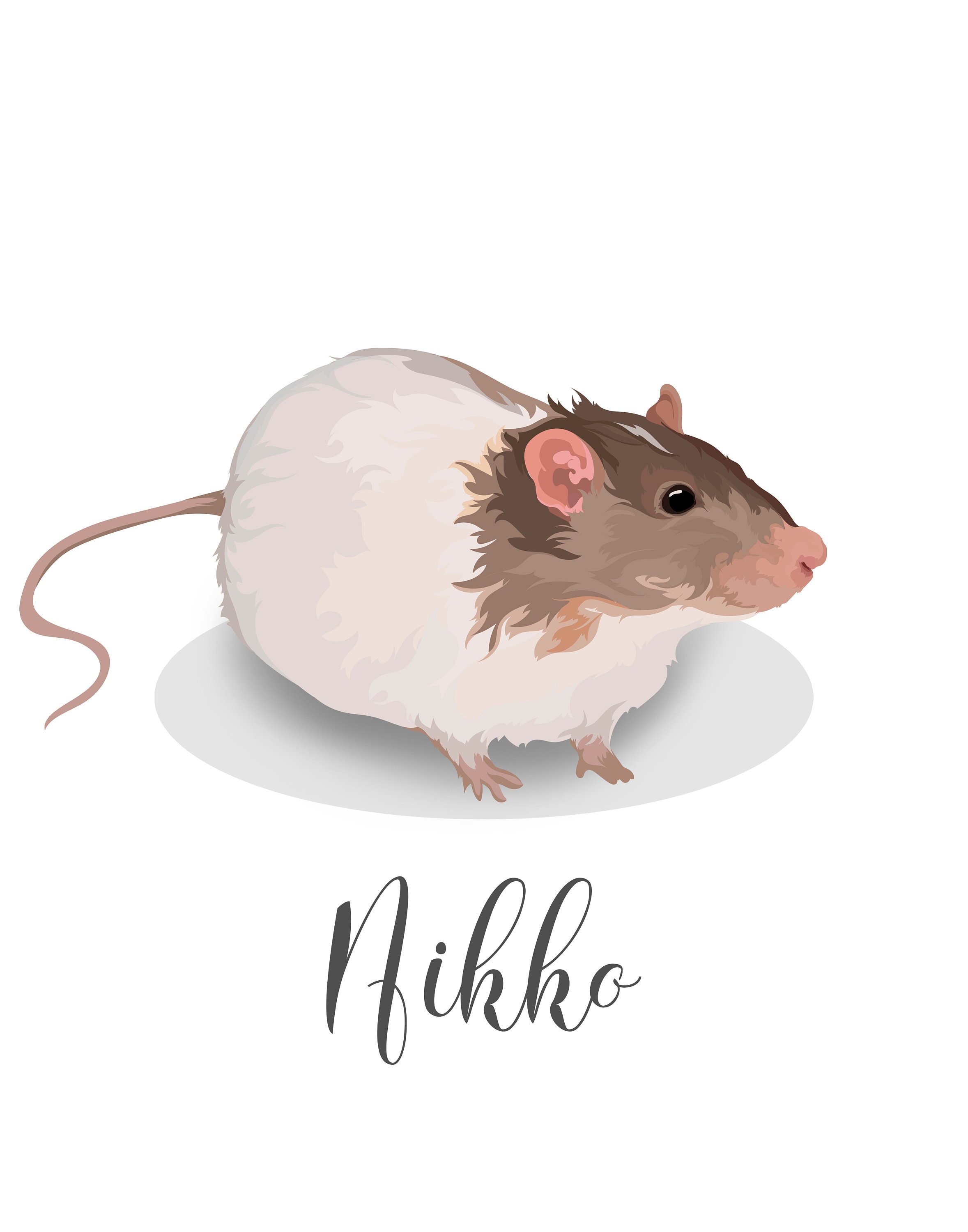 Rat Portrait Gift Custom Rat Print or Digital File Custom Pet Portrait ...