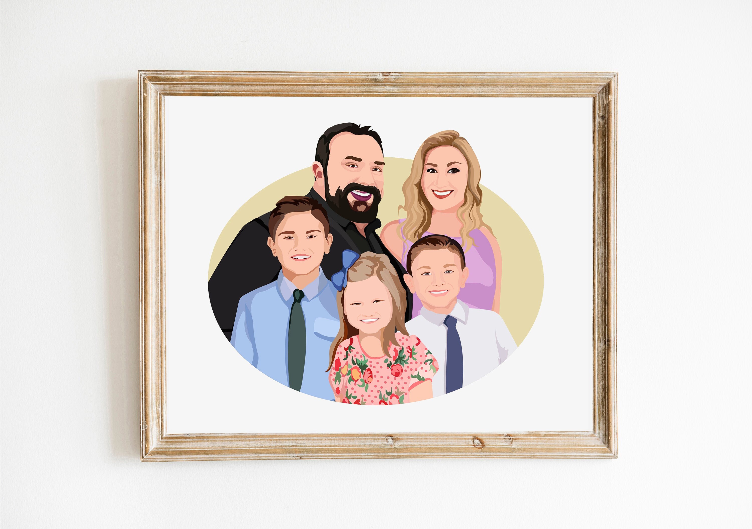 Family Illustration Family Drawing Personalized Family Custom | Etsy