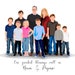 Extended Family Illustration Family Portrait Custom Portrait - Etsy