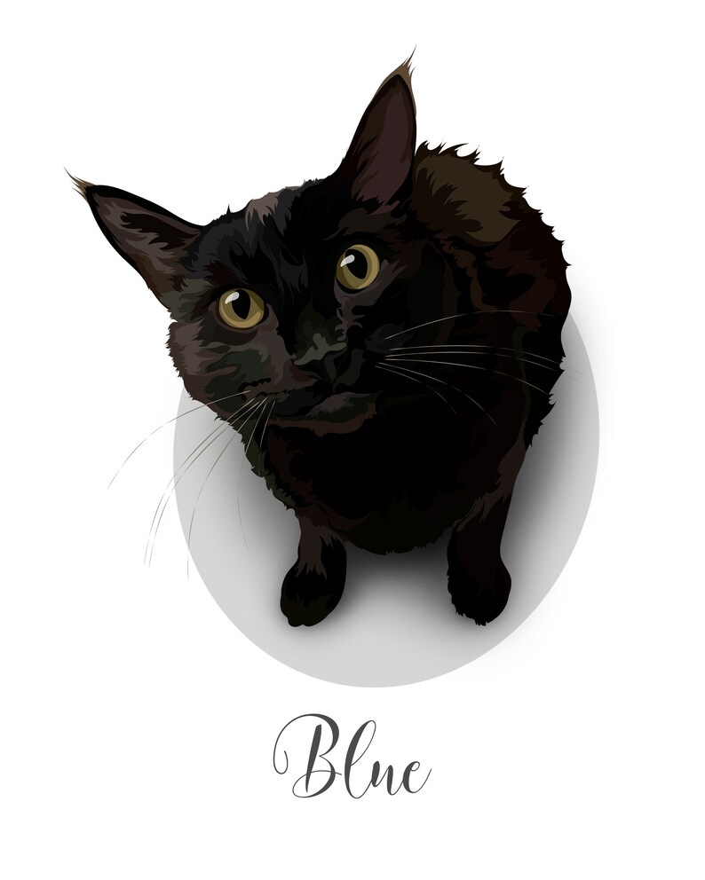 Custom Cat Portrait Personalized Custom Cat Painting Cat - Etsy