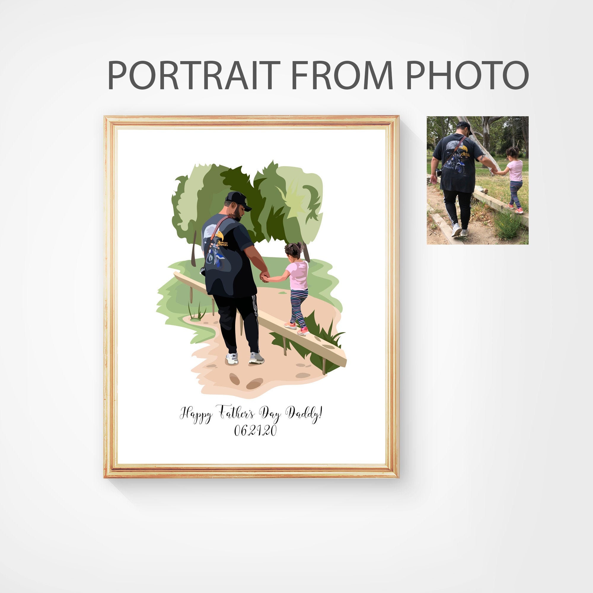 Father's Day Card Custom Happy Fathers Day Card Dad and | Etsy