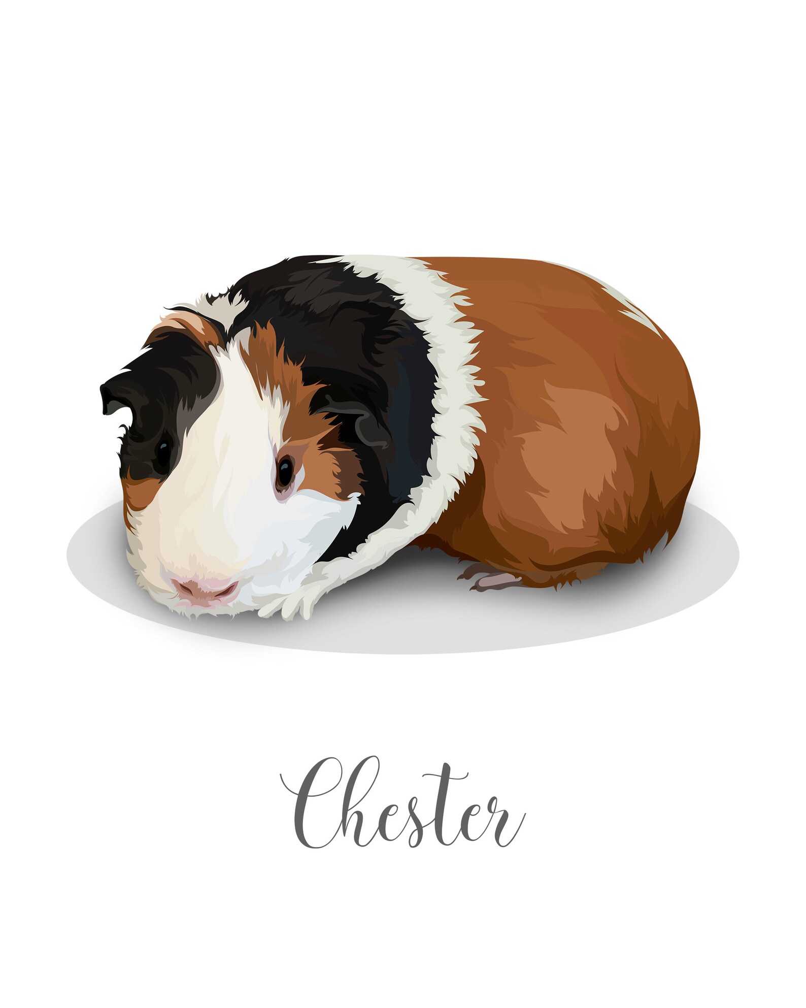 CUSTOM GUINEA PIG Portrait Custom Pet Portrait Guinea Pig Memorial ...