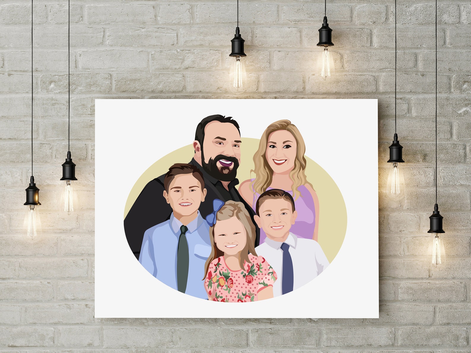 Family Illustration Family Drawing Personalized Family Custom | Etsy