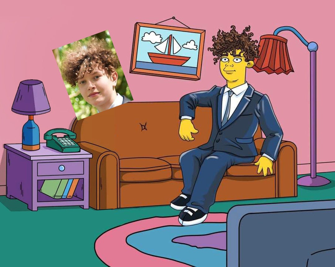 Custom Portrait From Photo as Yellow Cartoon Character - Yellow ...