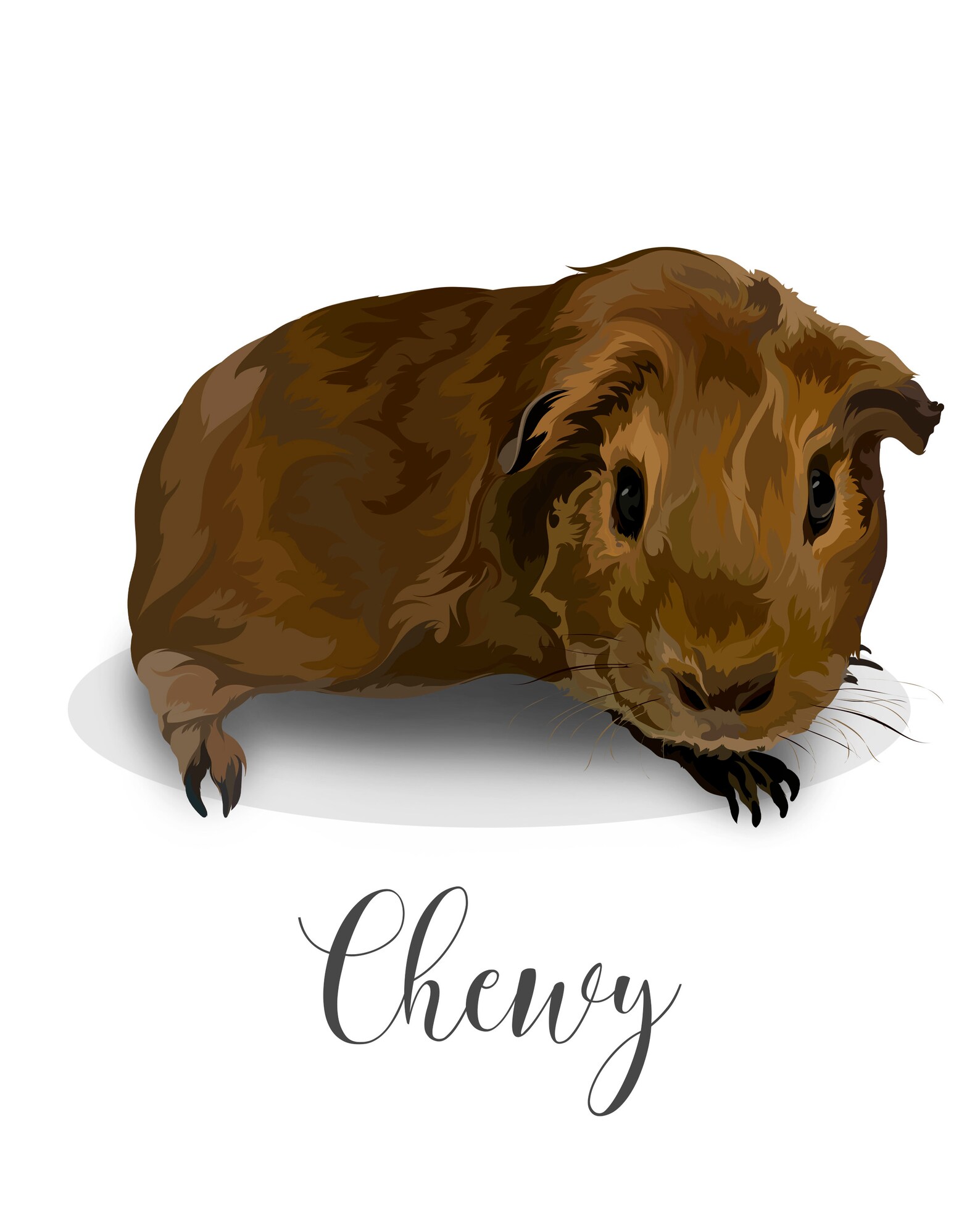 CUSTOM GUINEA PIG Portrait Custom Pet Portrait Guinea Pig - Etsy