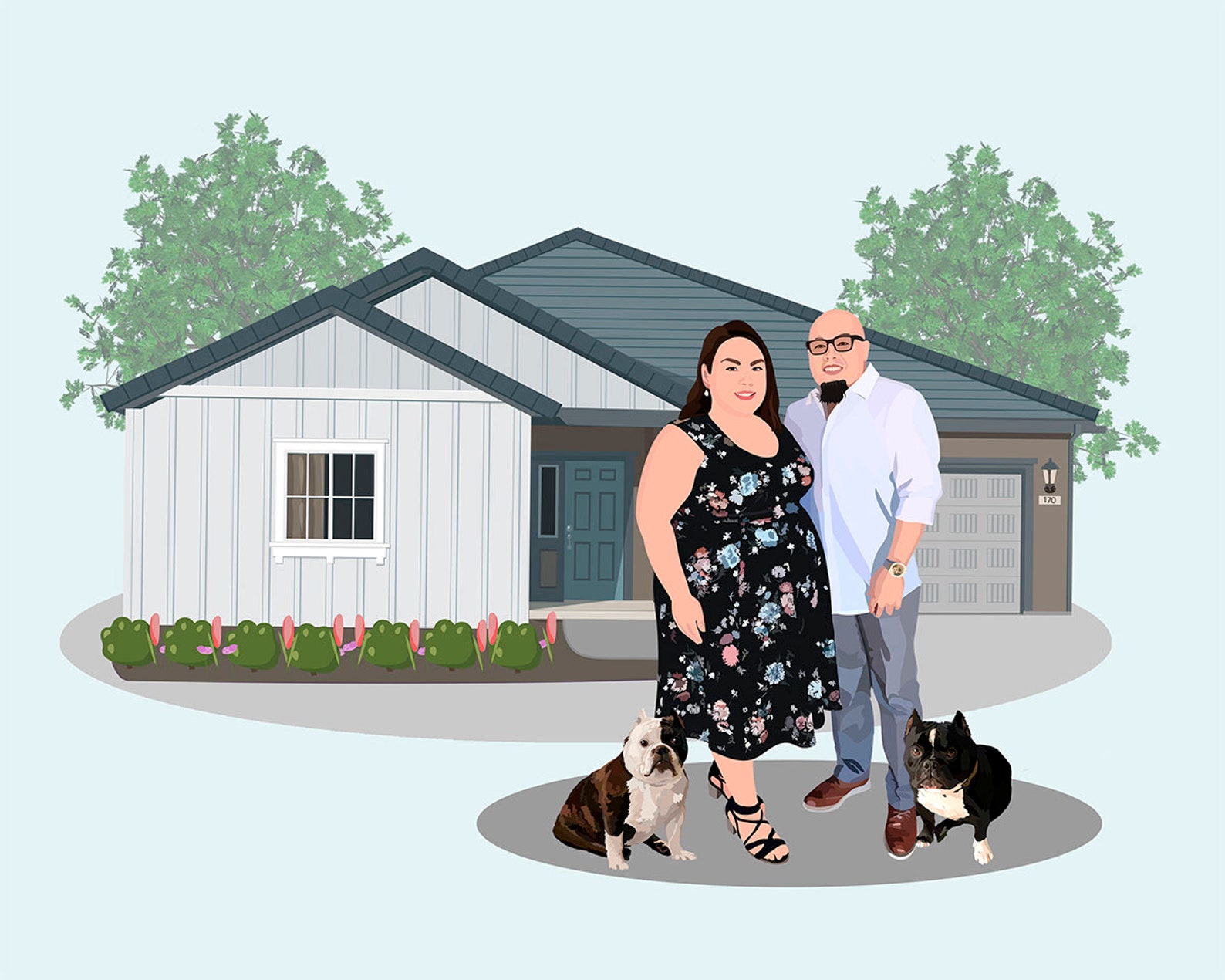 Personalized Family Drawing Family Portrait Illustration With - Etsy