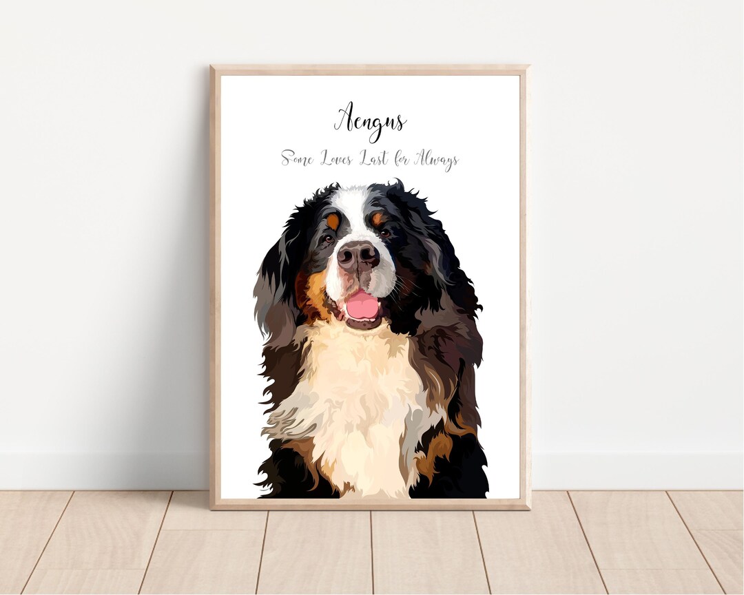 Custom Pet Portrait Illustration Puppy Portrait Digital Pet Portrait ...